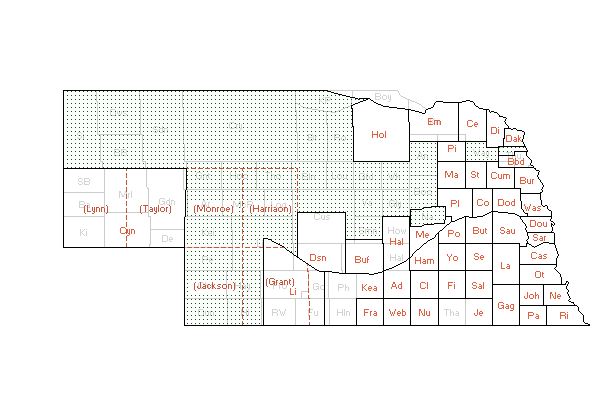 Nebraska County Map