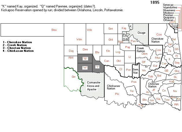 Oklahoma County Map With Names