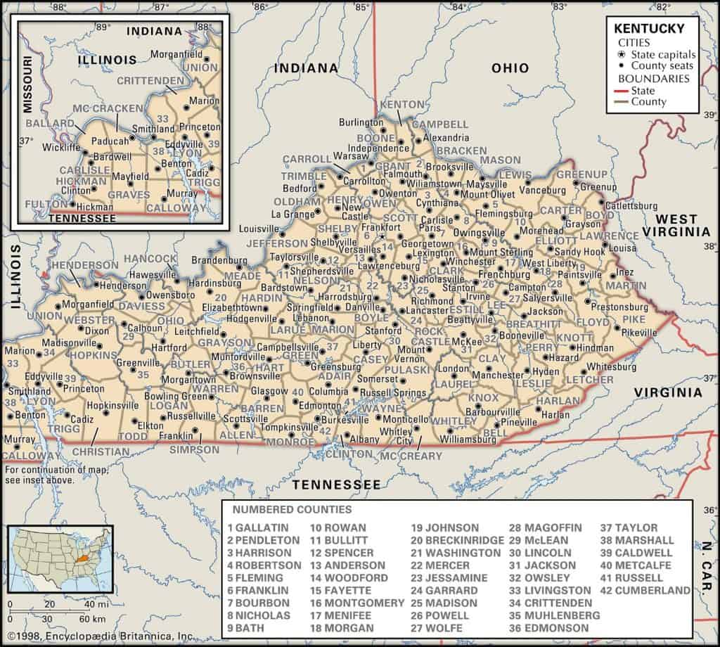 Kentucky County Maps: Interactive History & Complete List