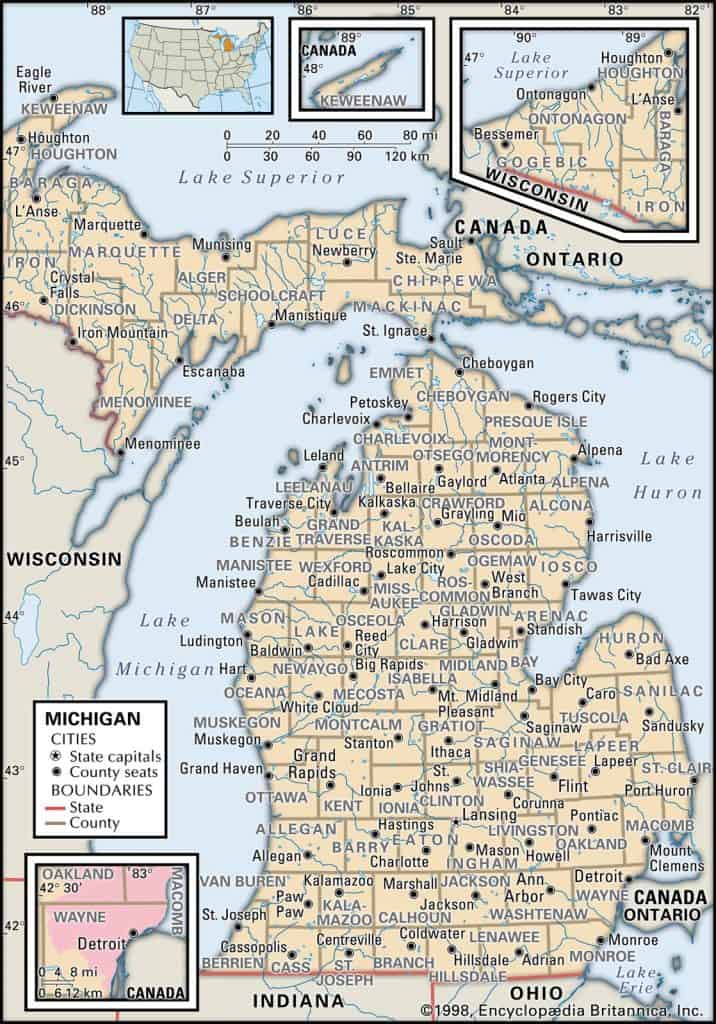 Michigan County Maps: Interactive History & Complete List