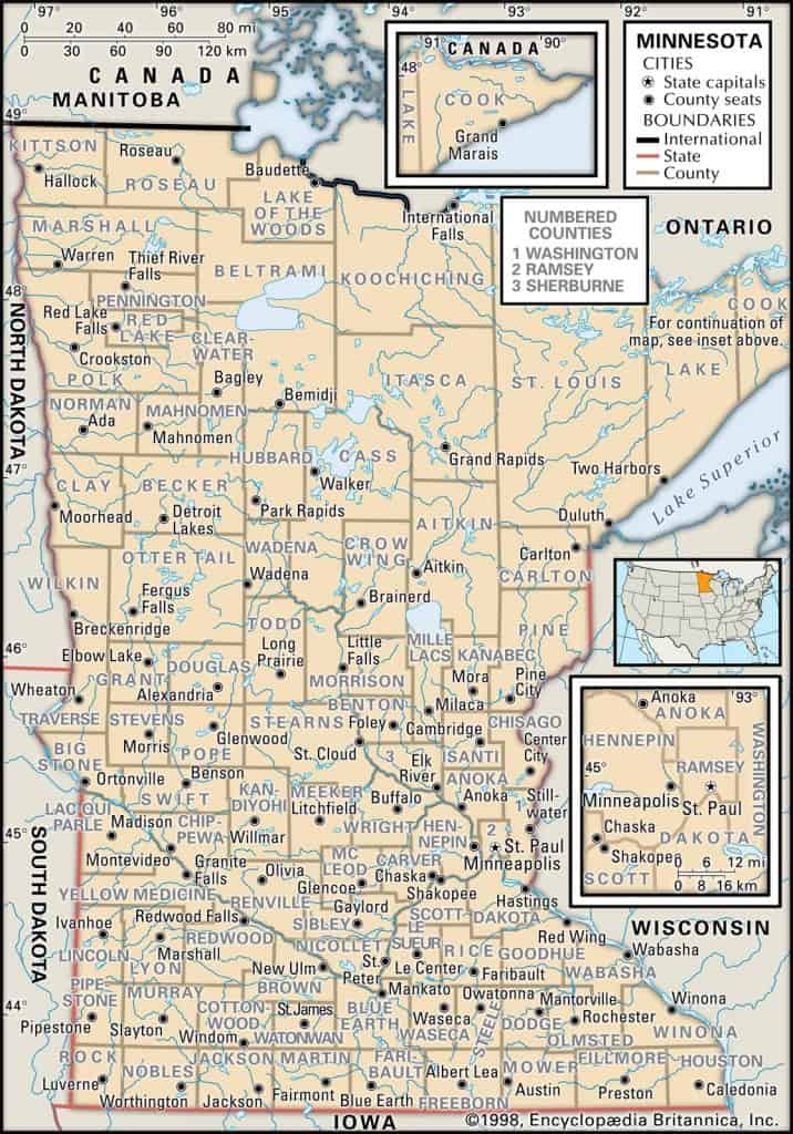 Minnesota County Maps: Interactive History & Complete List