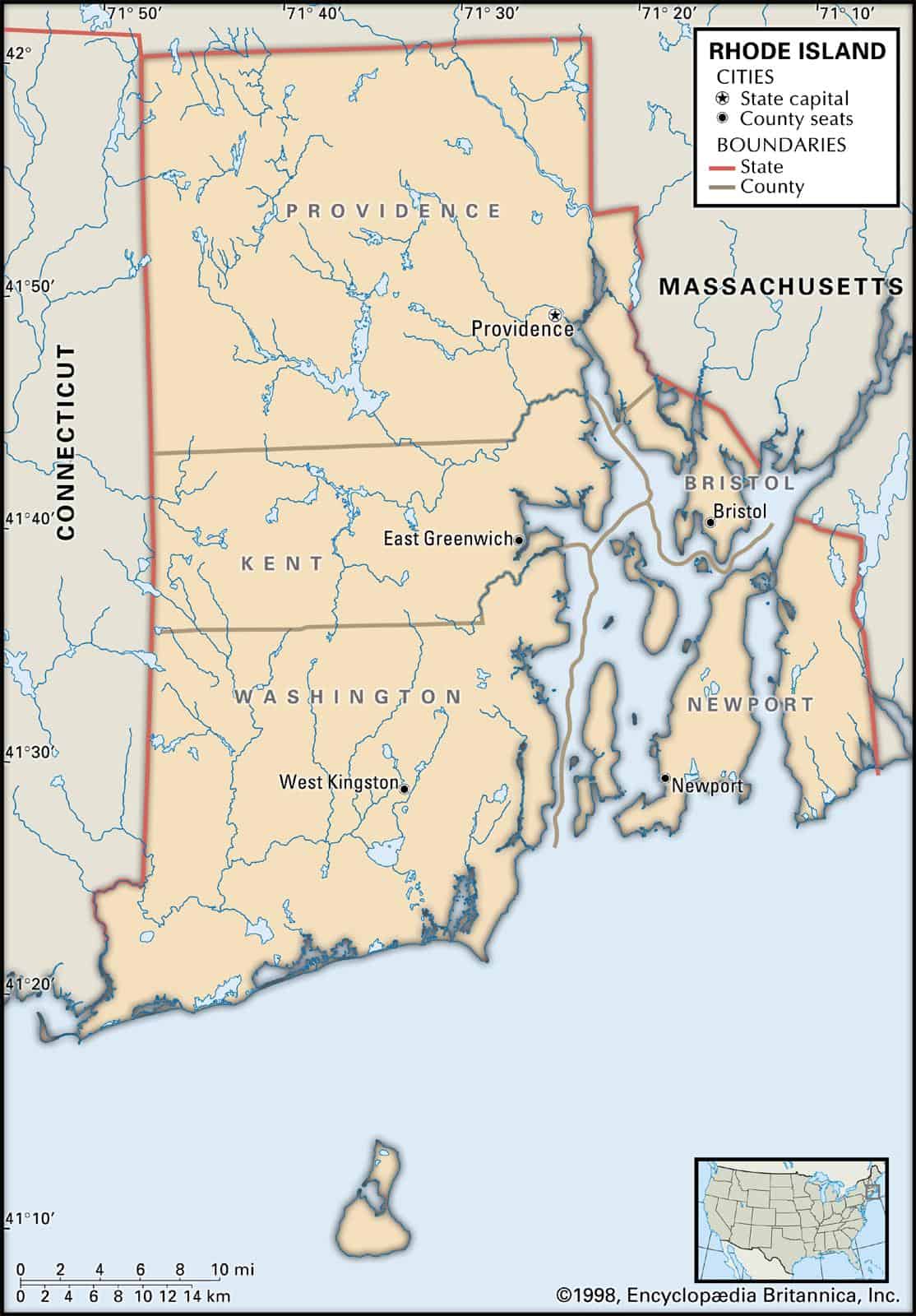 Rhode Island County Maps: Interactive History & Complete List Rhode Island County Maps: Interactive History & Complete List