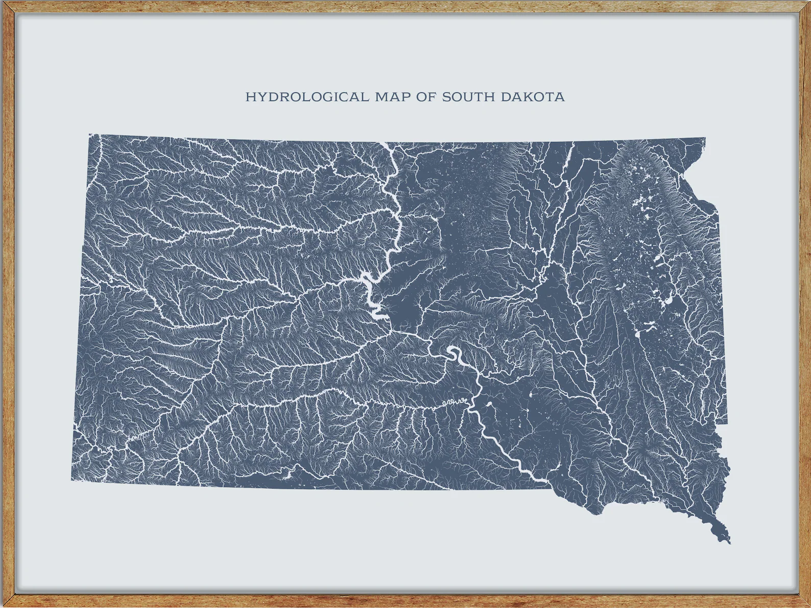 South Dakota Lakes and Rivers Map: Rushmore Waters