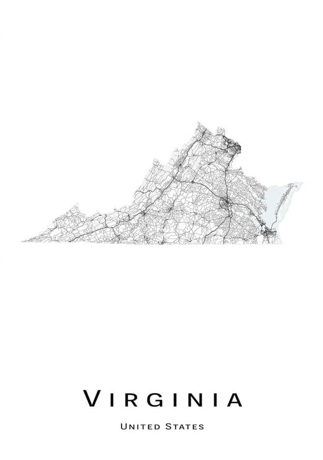 virginia map with major cities
